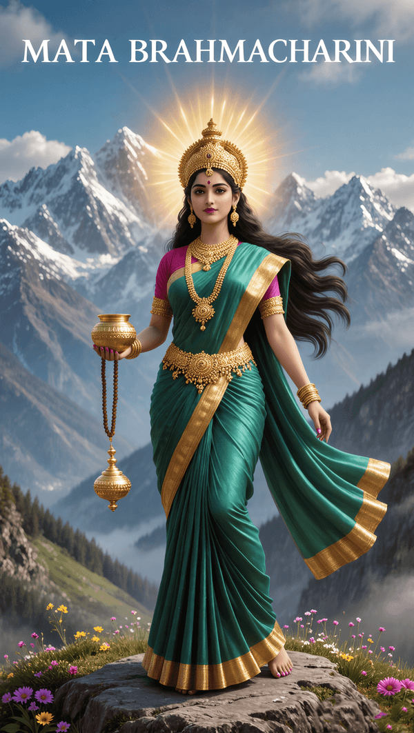 Goddess Durga with Tiger – Divine Strength and Grace - GodsPhoto